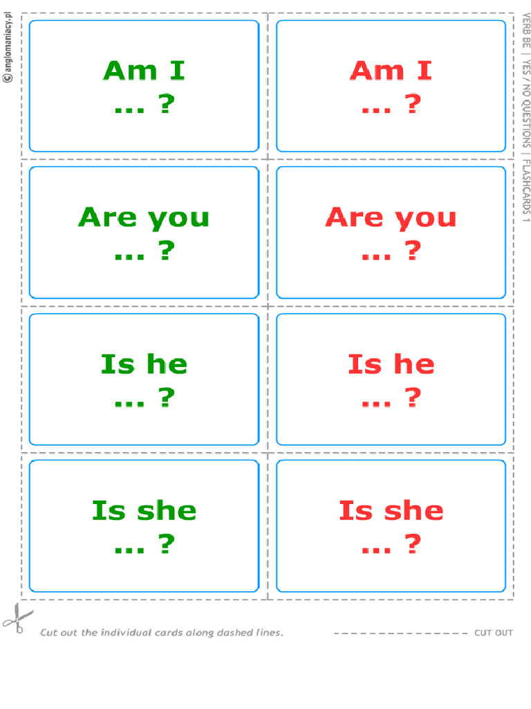 2. Verb to be interrogative flashcards | PDF