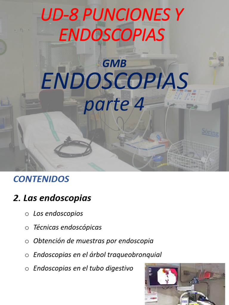 Ud 8 Endoscopias | PDF | Endoscopia | Procedimientos médicos
