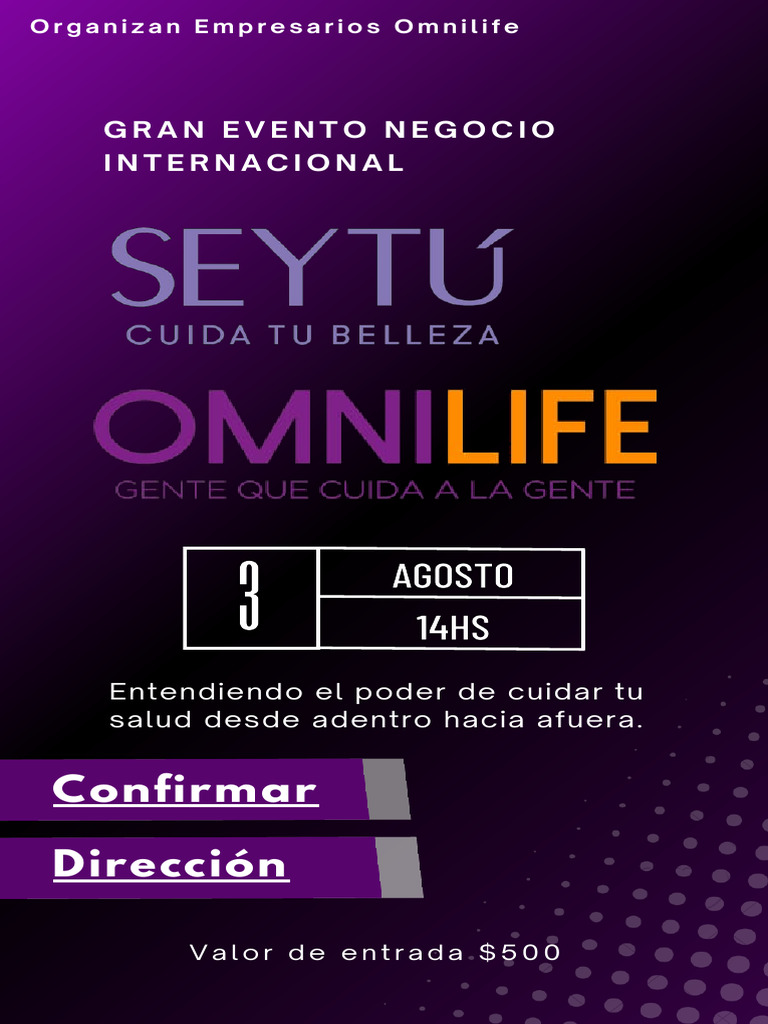 ¡Invitación Omnilife Seytú! | PDF