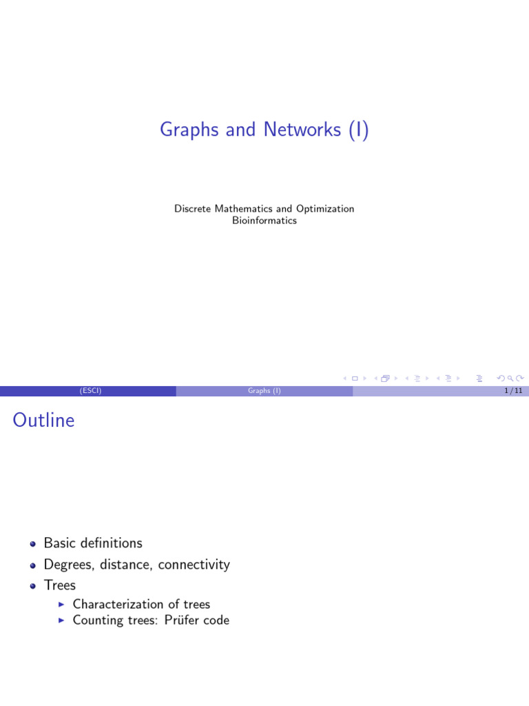 graphs I | PDF | Vertex (Graph Theory) | Theoretical Computer Science