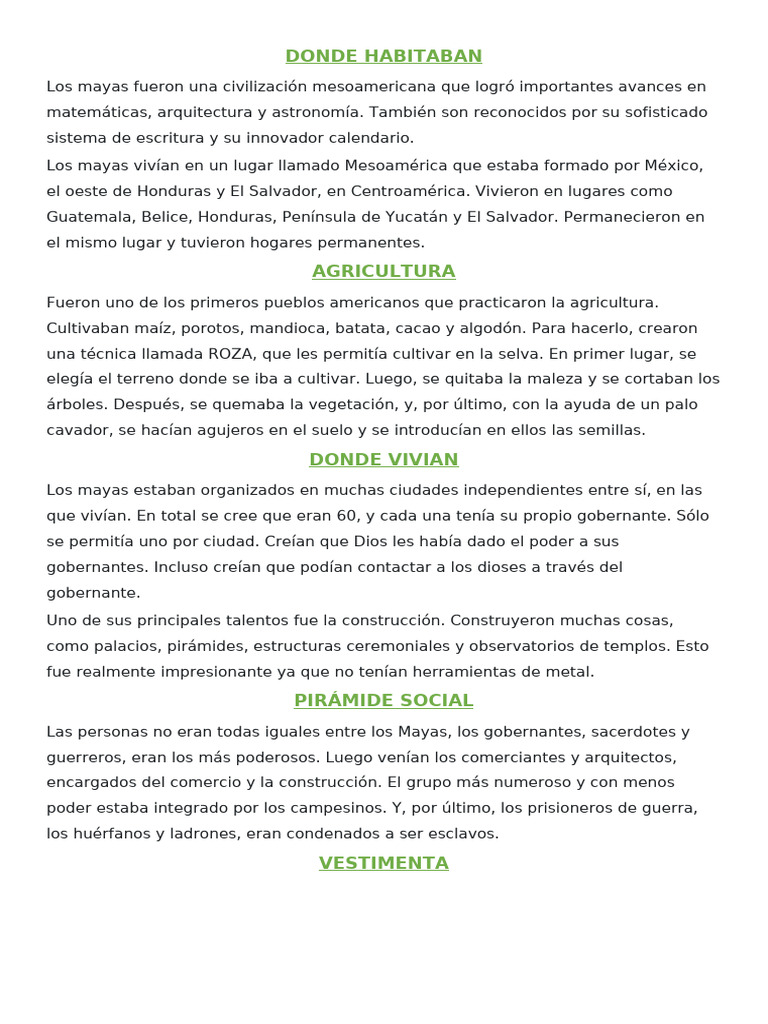 Civilización Maya: Cultura y Logros | PDF | Civilización maya | Mesoamérica