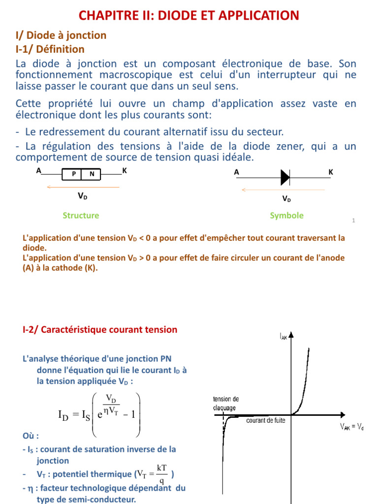 Diodes : Fonctionnement et Applications | PDF | Diode | Diode ...