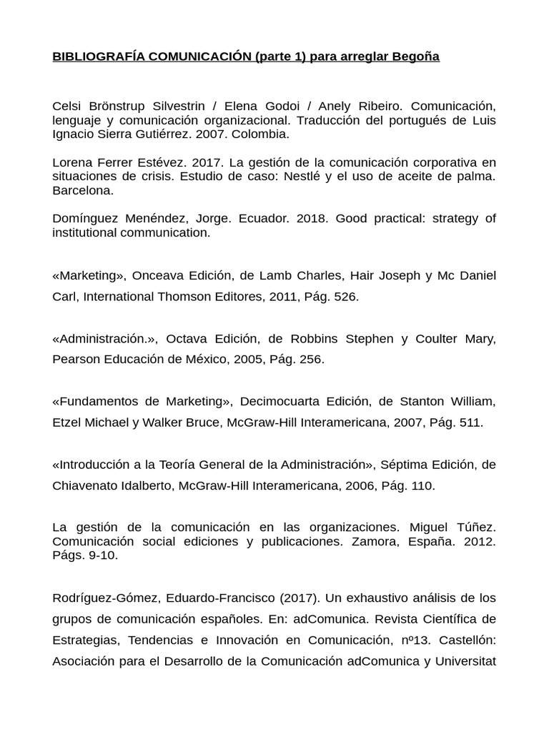 Bibliografía 2 | PDF | Economias | Comunicación