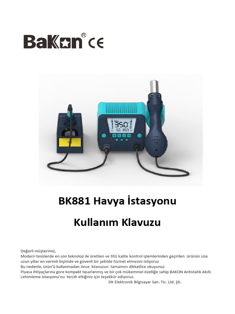 Bakon Bk881 Kullanım Kılavuzu | PDF