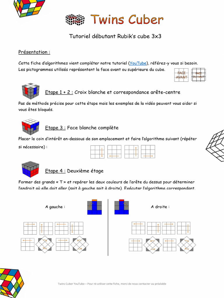 Fiche 3x3 d%C3%A9butant | PDF