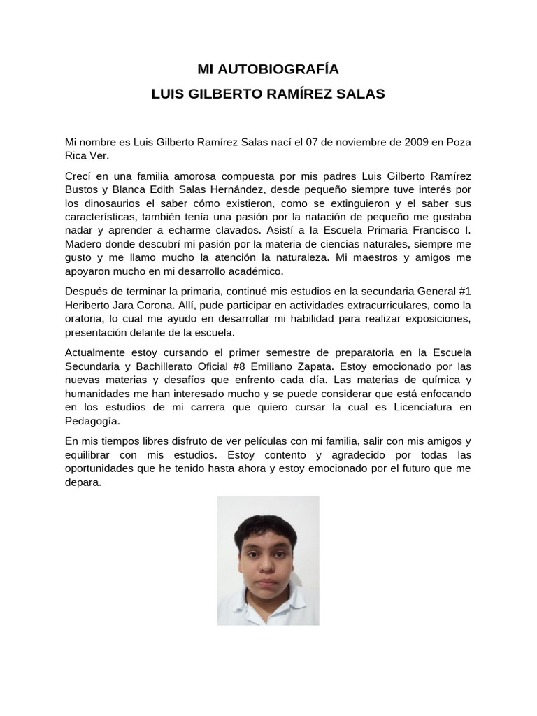 Mi Autobiografia LGRS 071109 | PDF