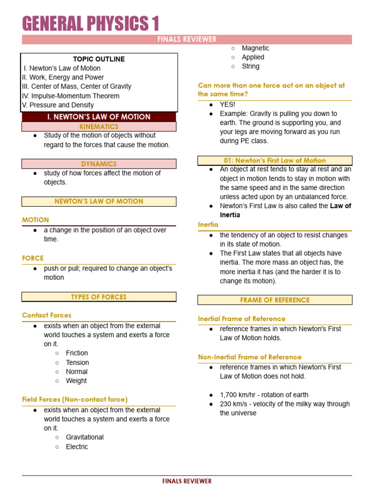 General Physics1.reviewer-2 | PDF | Force | Friction