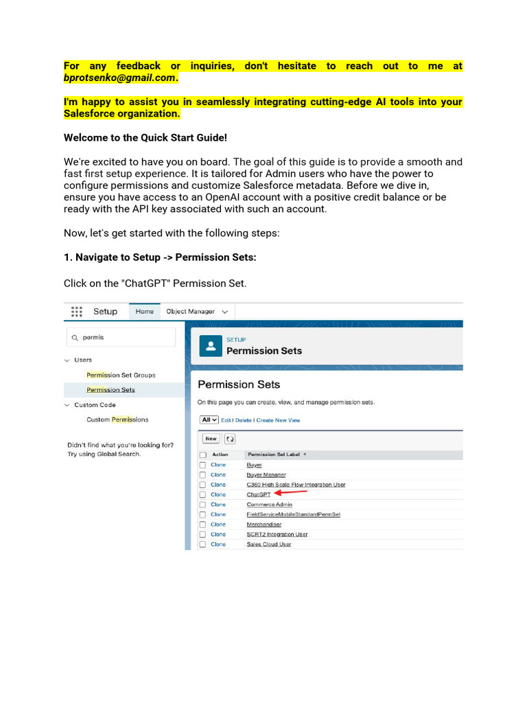 ChatGPT LWC - Quick Start Guide | PDF