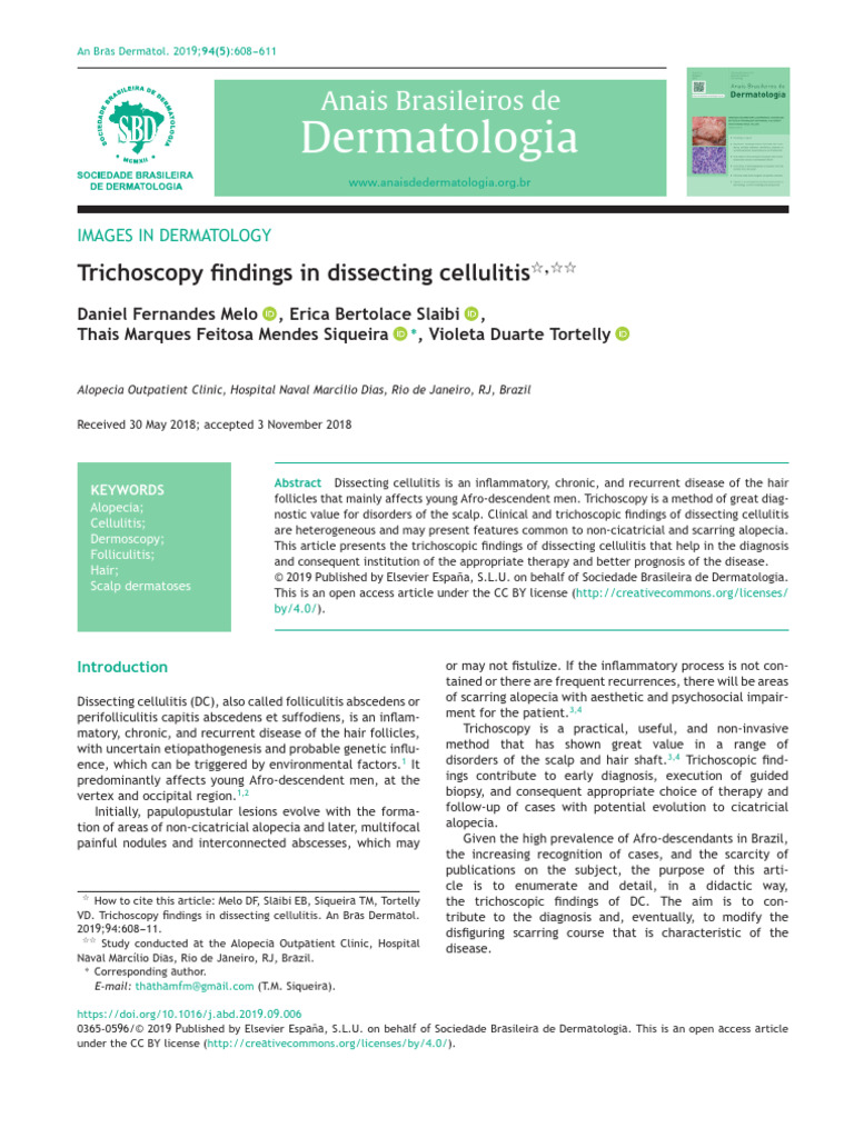 Trichoscopy Findings in Dissecting Cellulitis | PDF | Dermatology ...