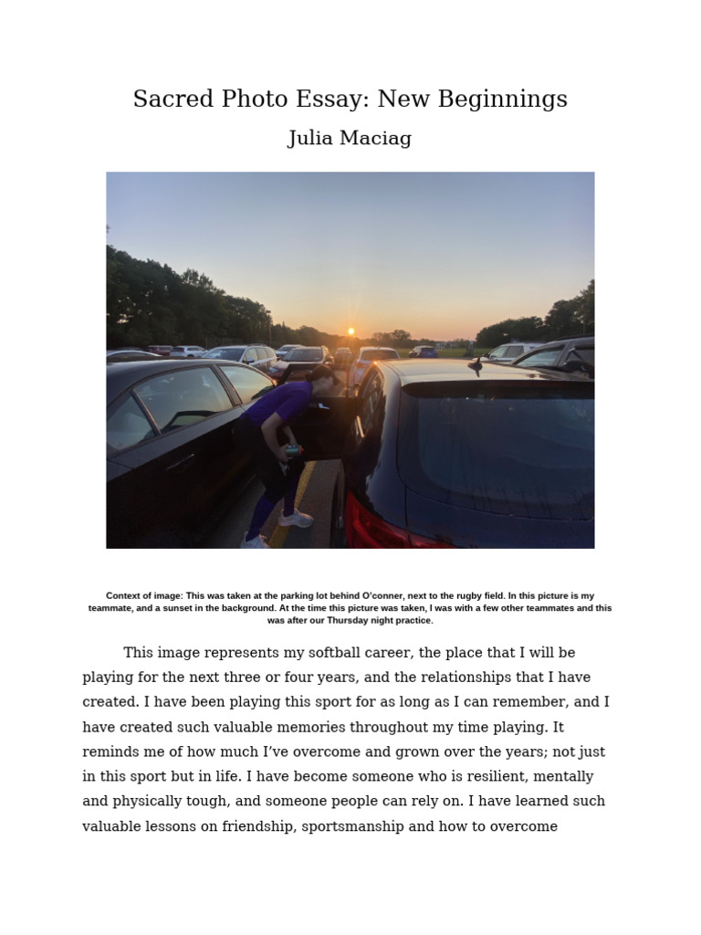 Sacred Photo Essay - New Beginnings | PDF