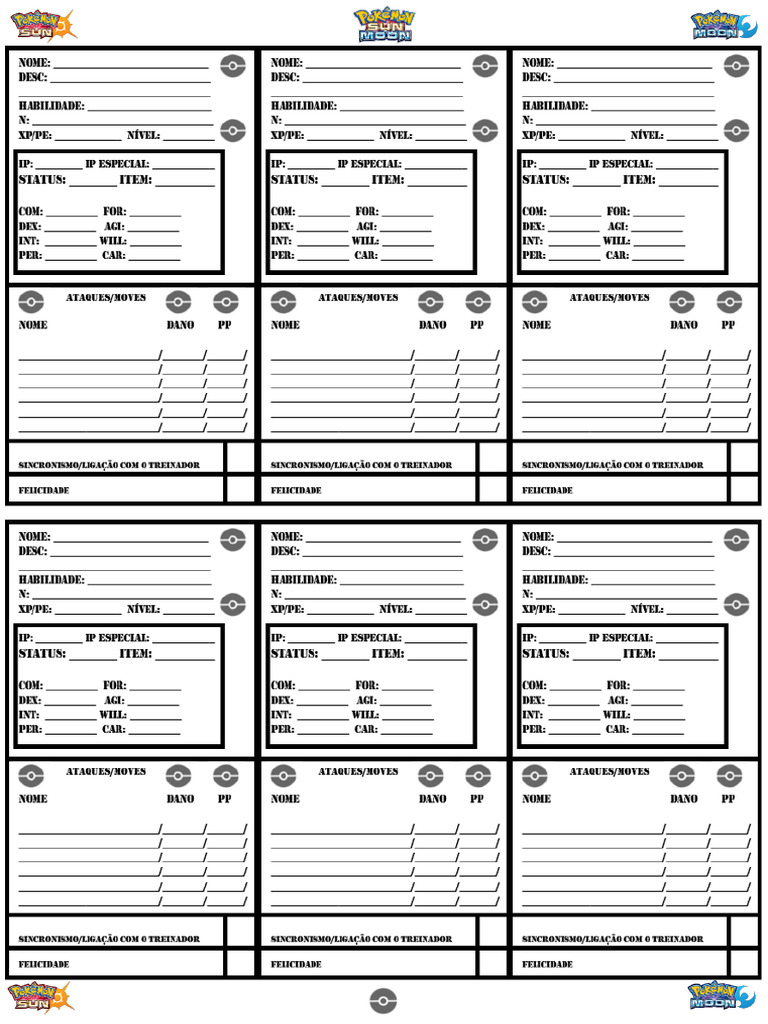 Ficha Pokémon | PDF