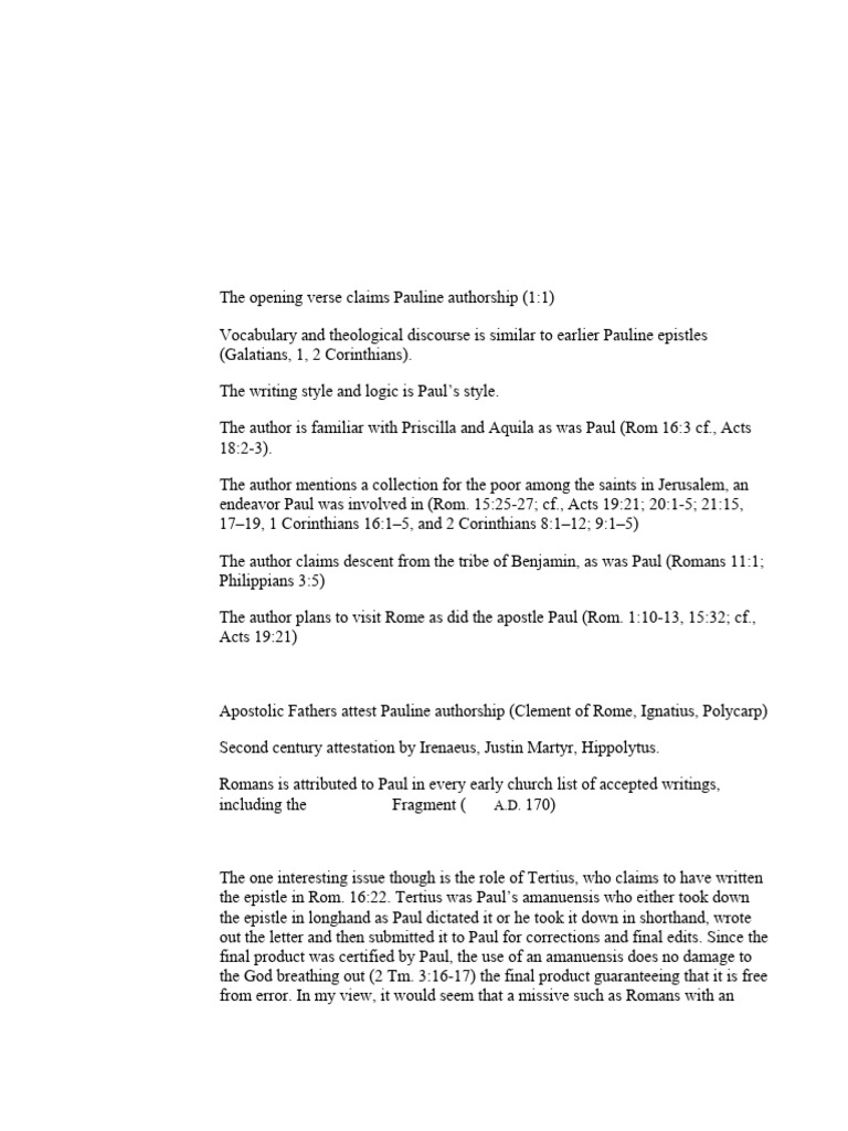 Romans Introduction Pdf Justification Theology Paul The Apostle