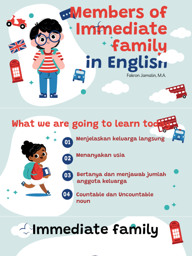 Immediate Family Vocabulary Guide | PDF