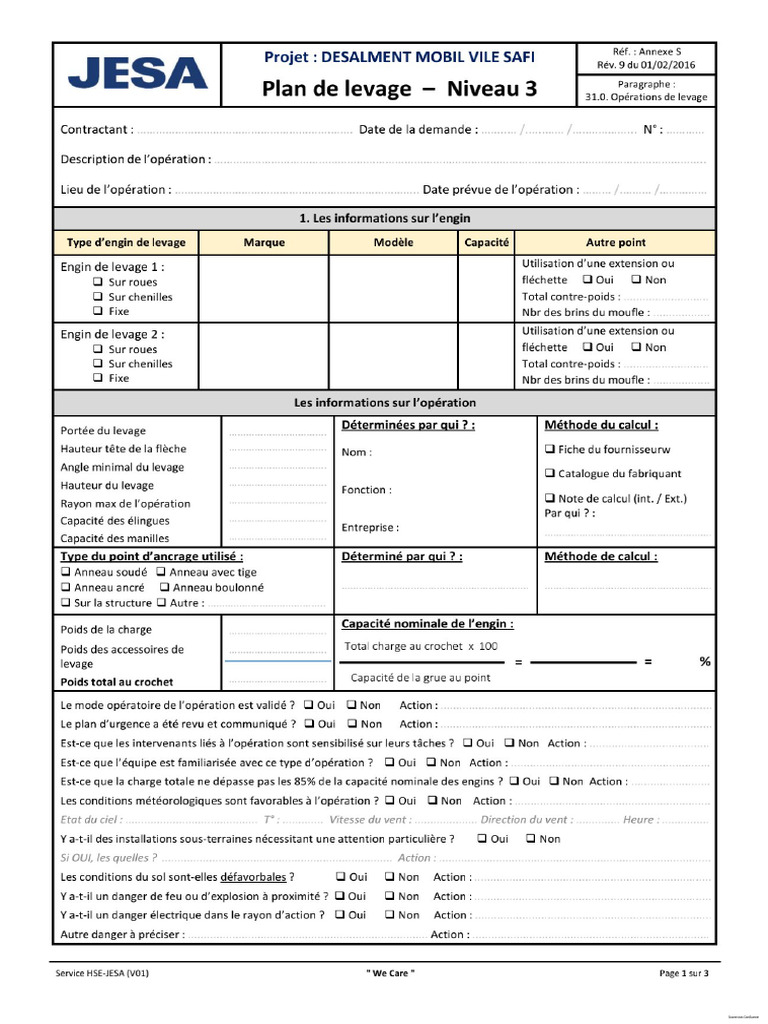 Plan de Levage Niveau 3 FR | PDF