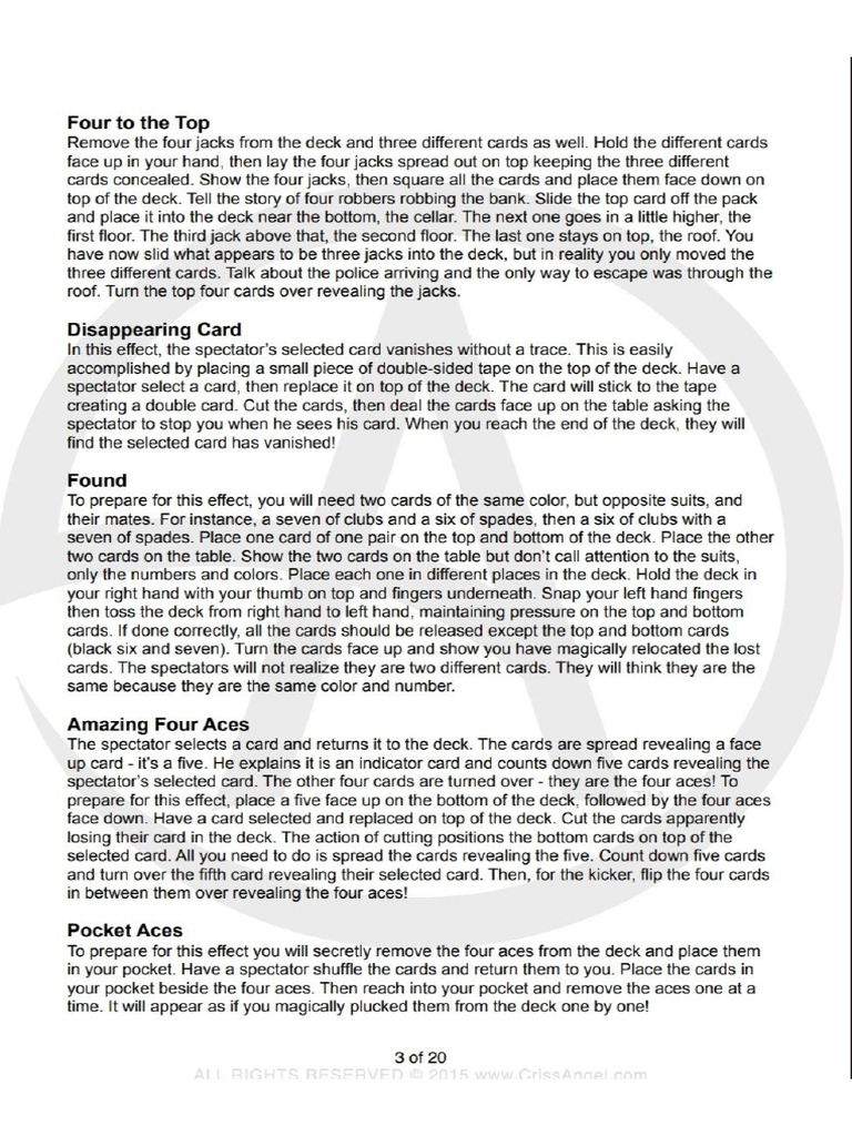 aces tricks | PDF