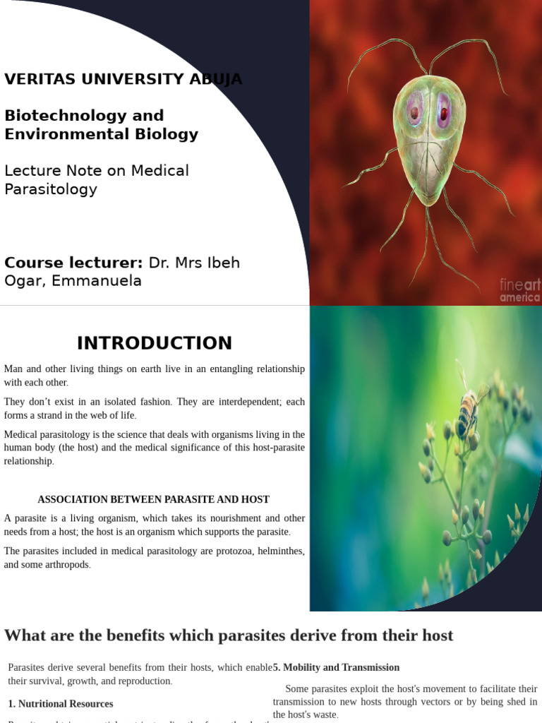 Complete Lecture Note On MEDICAL PARASITOLOGY | PDF | Parasitism ...