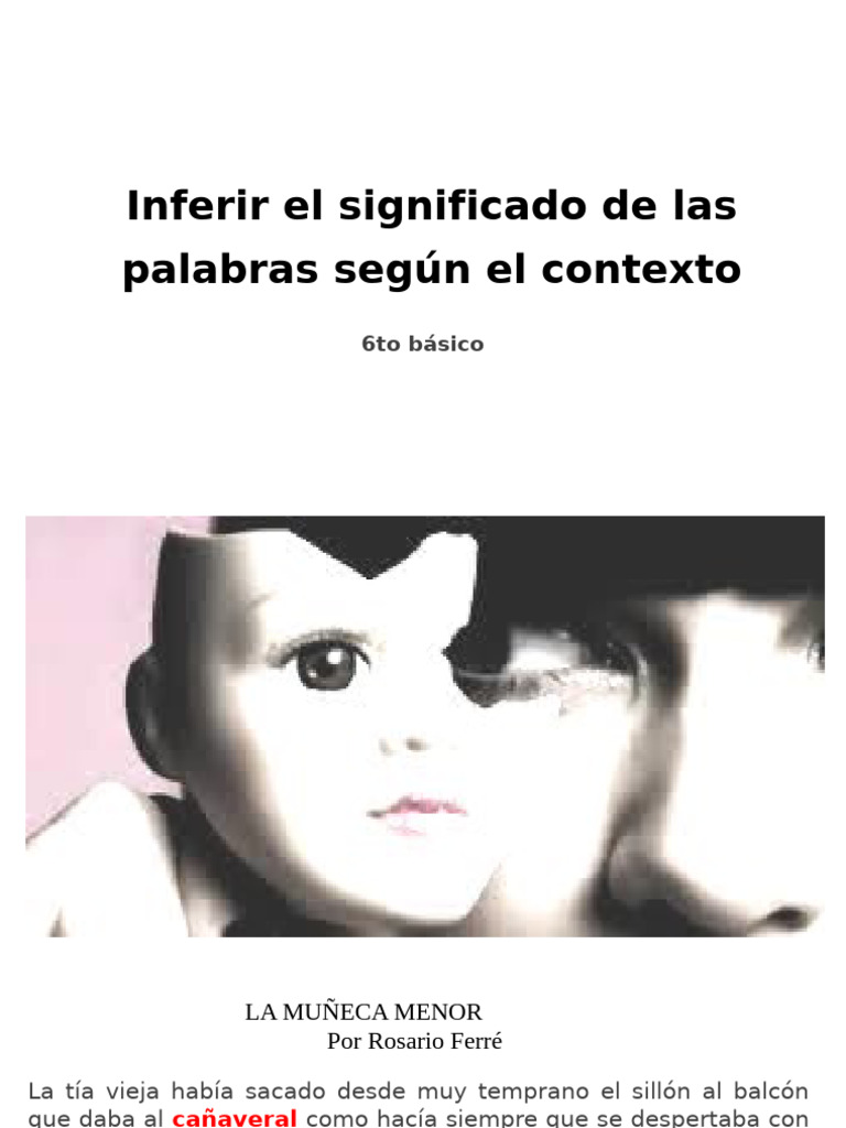 Vocabulario Texto Muñeca Menor | PDF