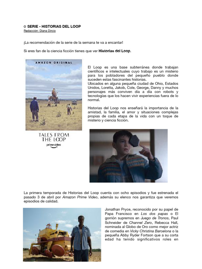 Recomendación: Historias del Loop | PDF