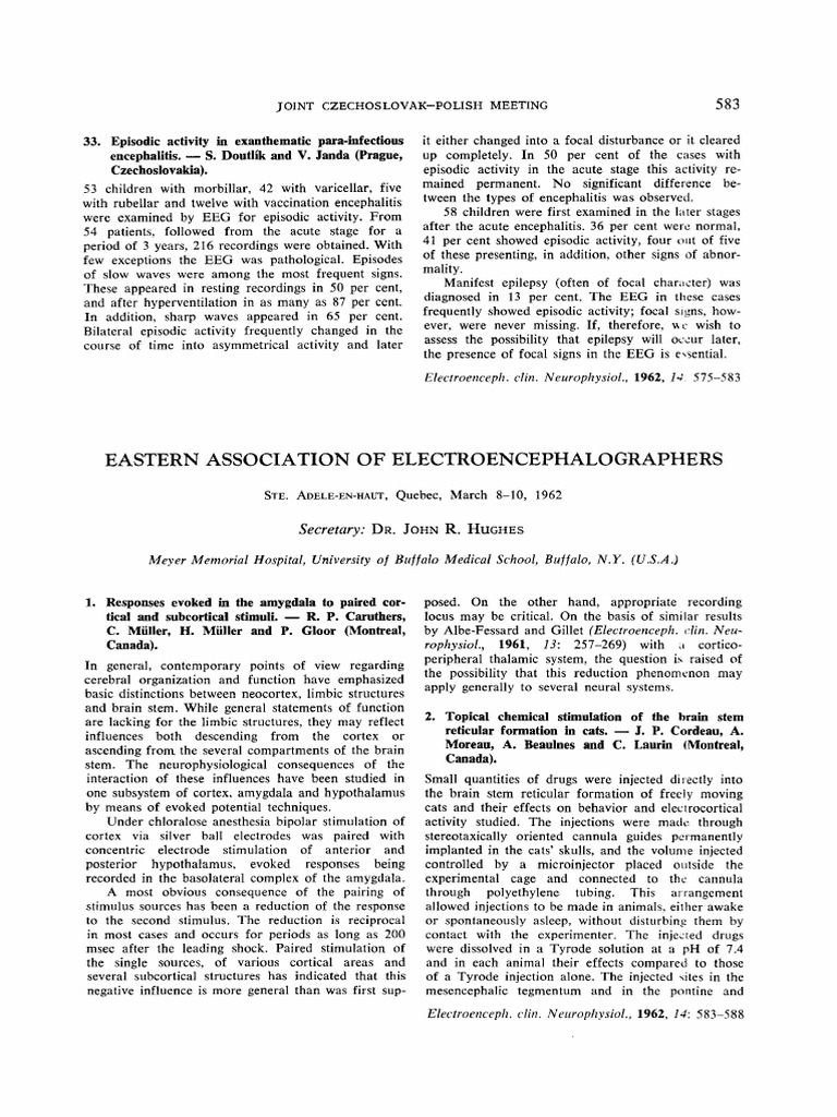 hughes1962 | PDF | Cerebral Cortex | Electroencephalography