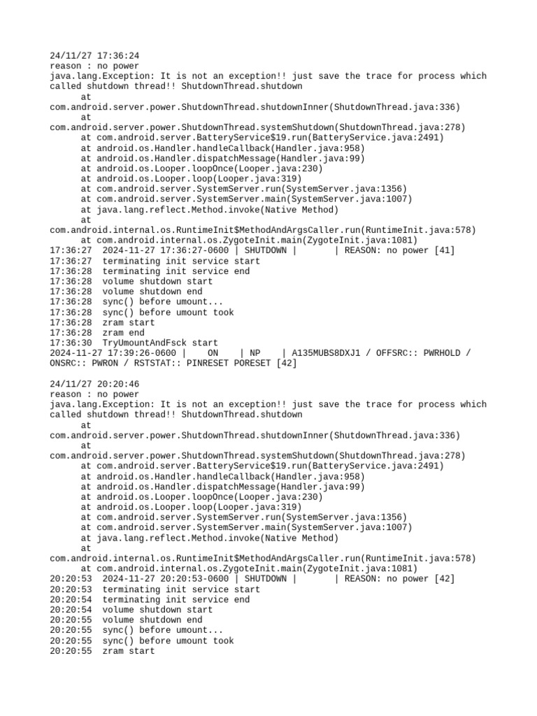 Power Off Reset Reason Backup Pdf Java Programming Language Systems Architecture