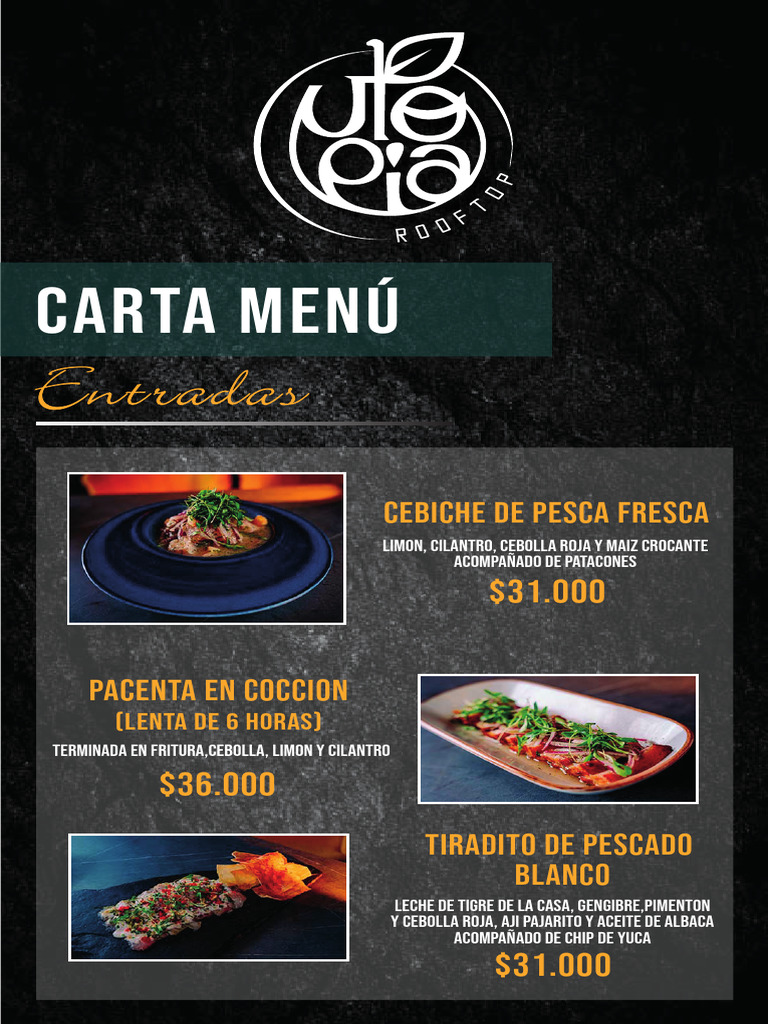 Carta Menu Utopia-Rooftop | PDF