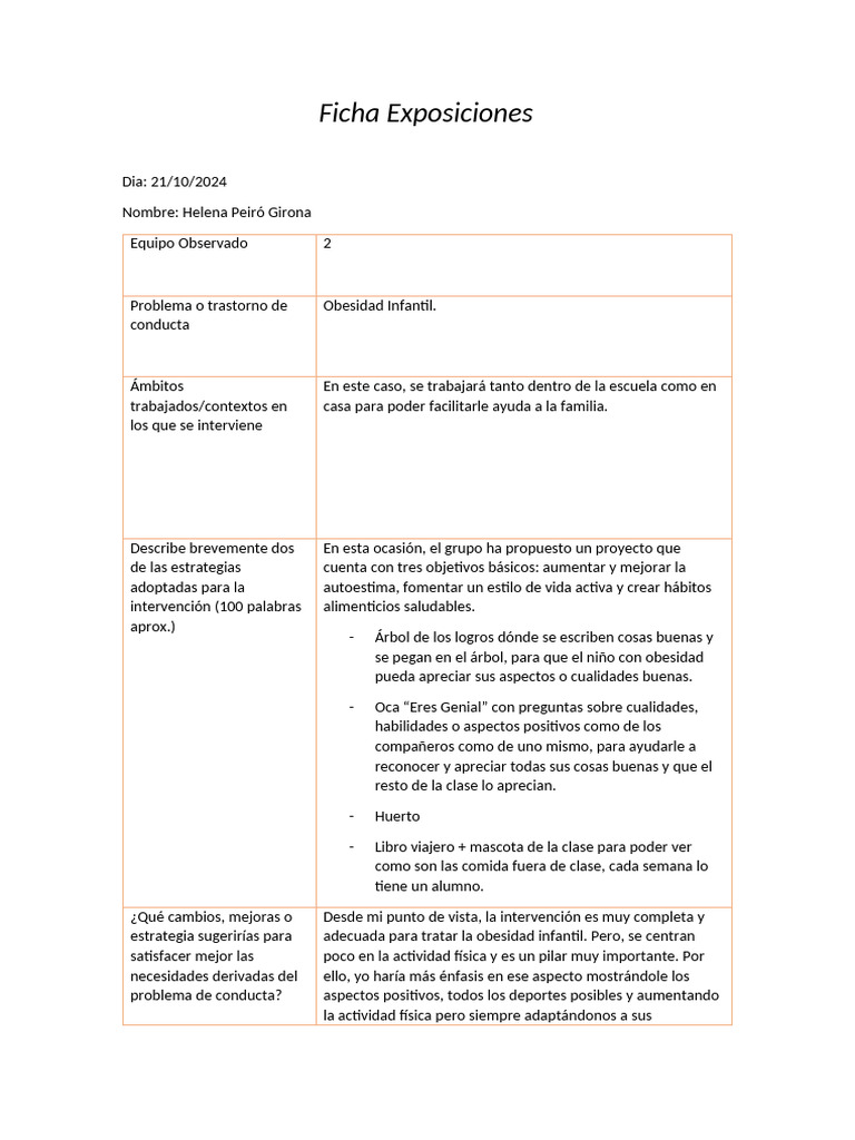 Ficha Exposiciones 2 | PDF | Ansiedad | Las emociones