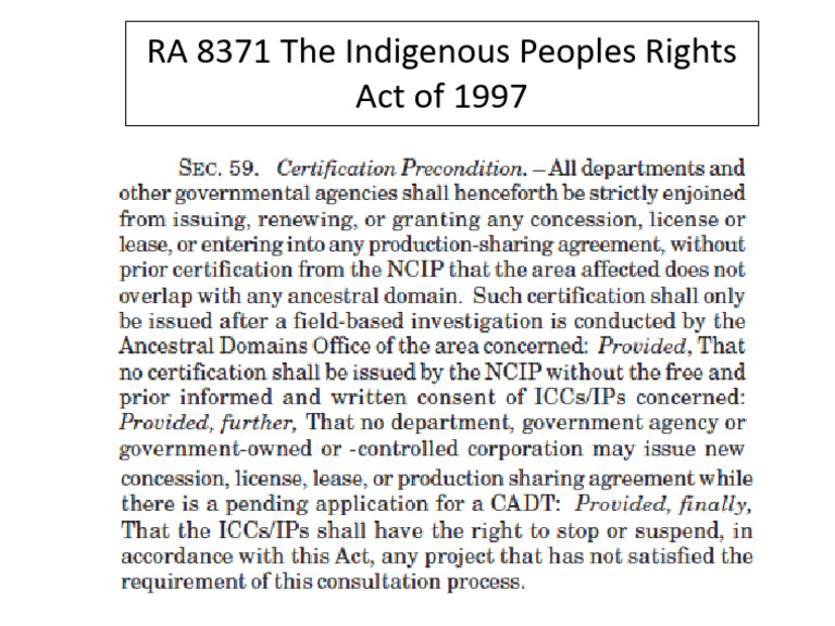 Sec 59 RA 8371 IPRA Law | PDF