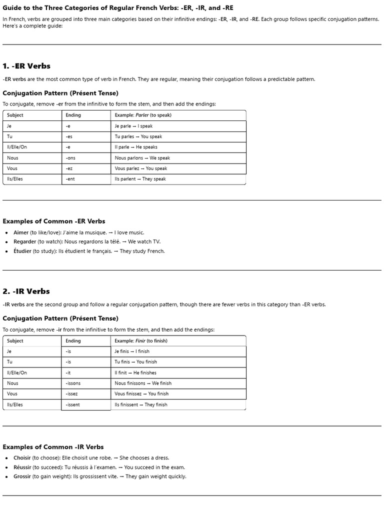 regular verbs | PDF | Grammatical Conjugation | Language Mechanics