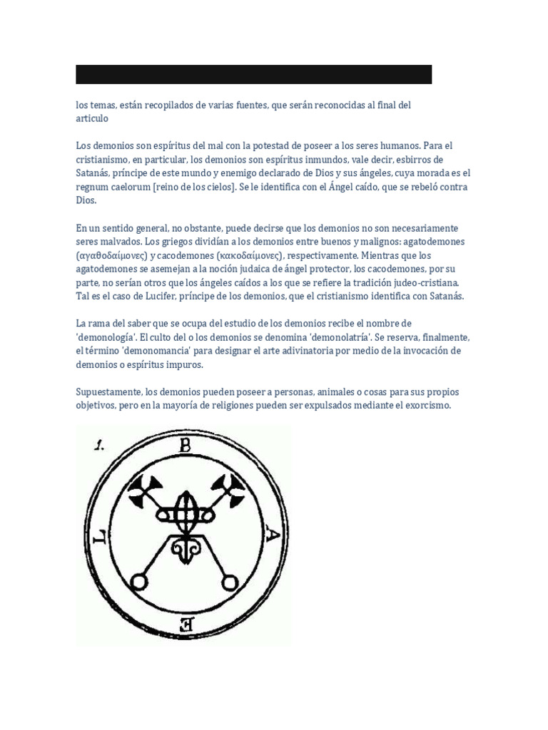 Demonología: Símbolos y Demonios | PDF | Demonios | satanismo