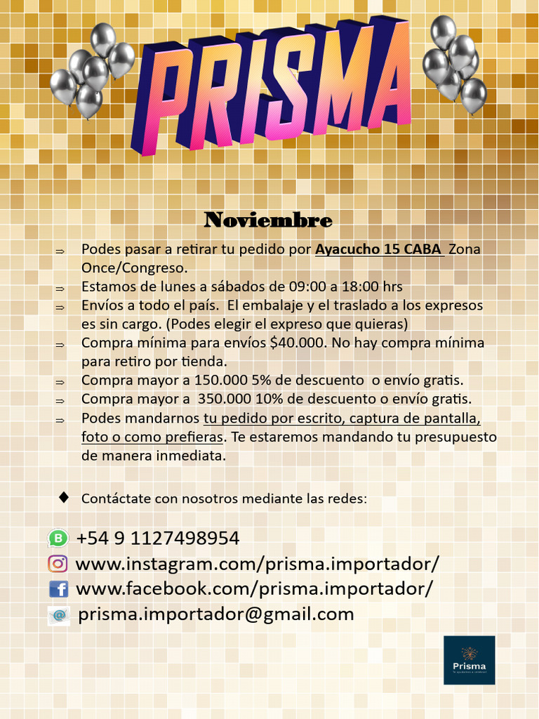 Catálogo Prisma Noviembre | PDF | Color | Azul