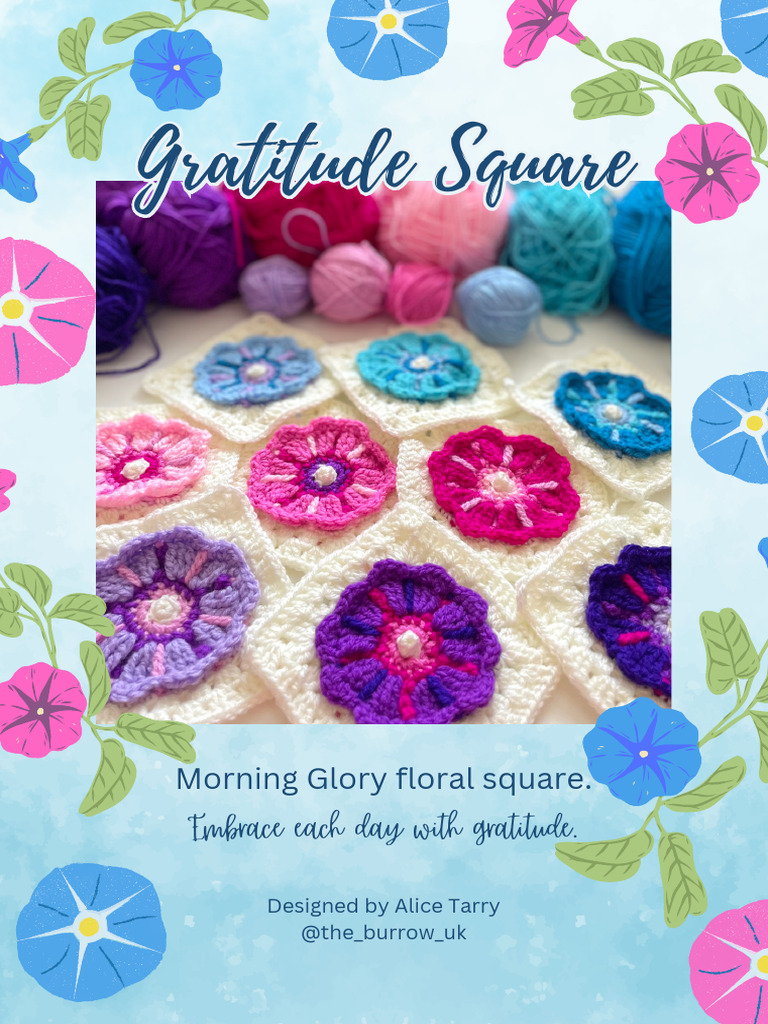 Crochet Gratitude Square Pattern | PDF