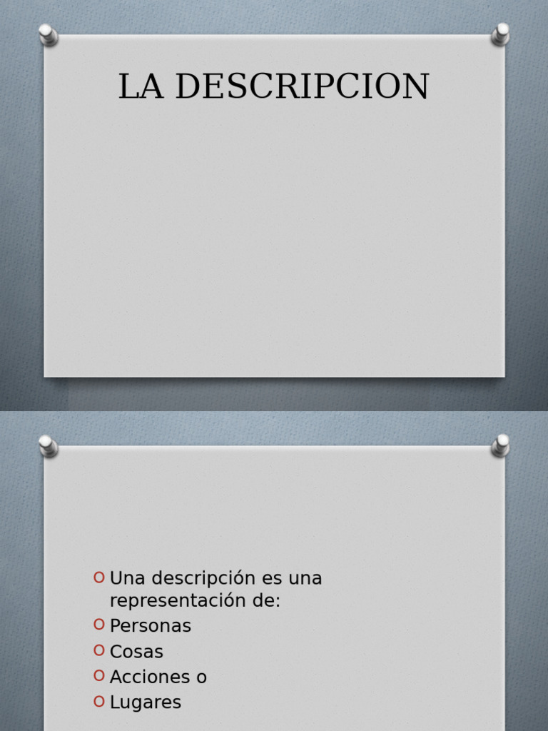 La Descripcion | PDF