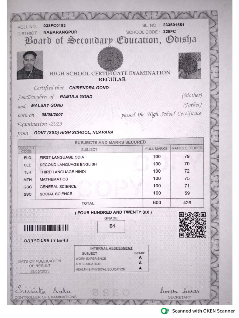 Matric Certificate 12-05-2024 15.33 | PDF