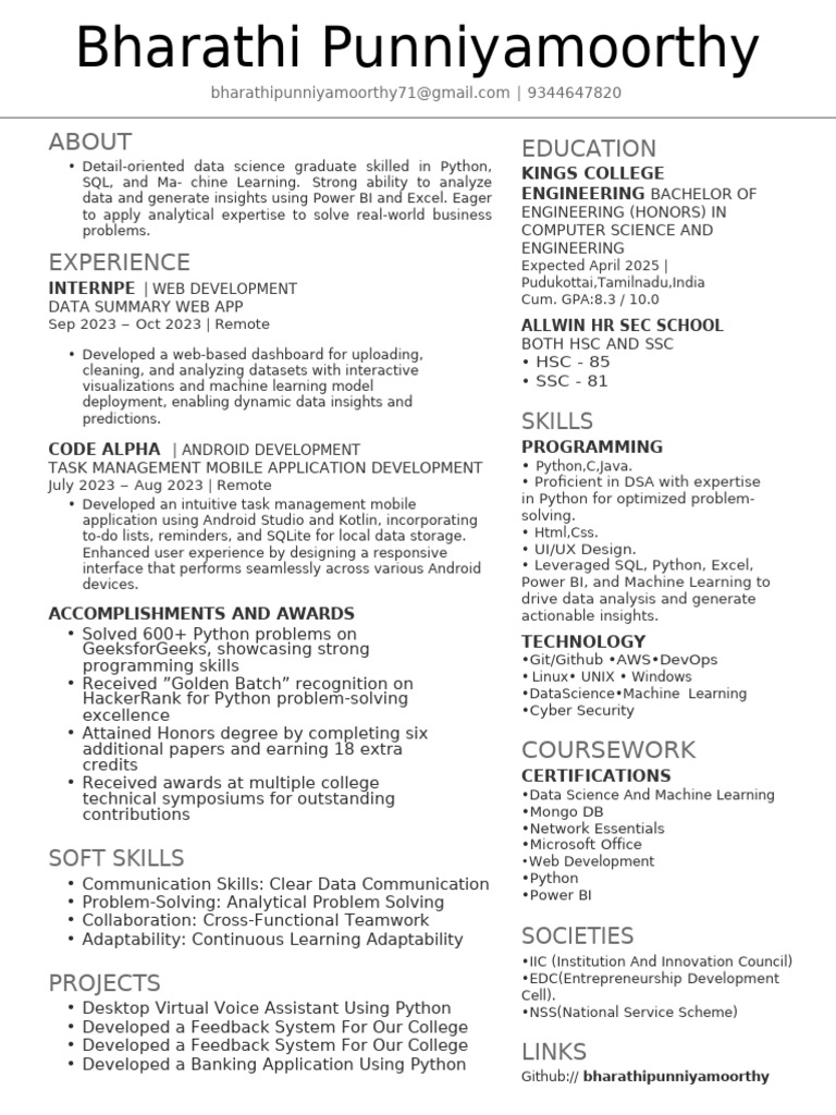 Deedy Resume Reversed | PDF | User Interface | Android (Operating System)