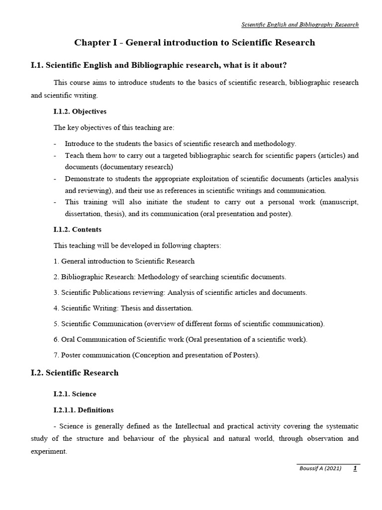 Chapter I - General Introduction To Scientific Research | PDF | Theory | Scientific Method