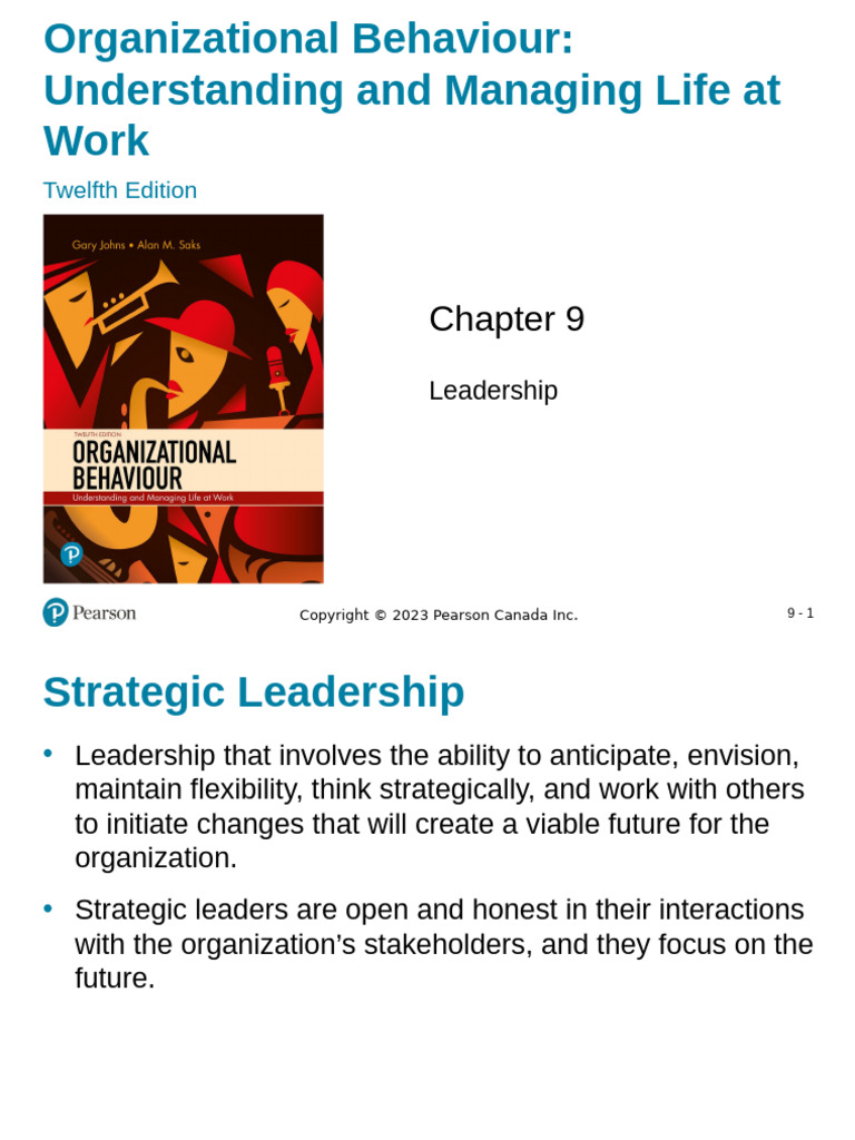 Chapter 9 - Leadership | PDF | Leadership | Transformational Leadership