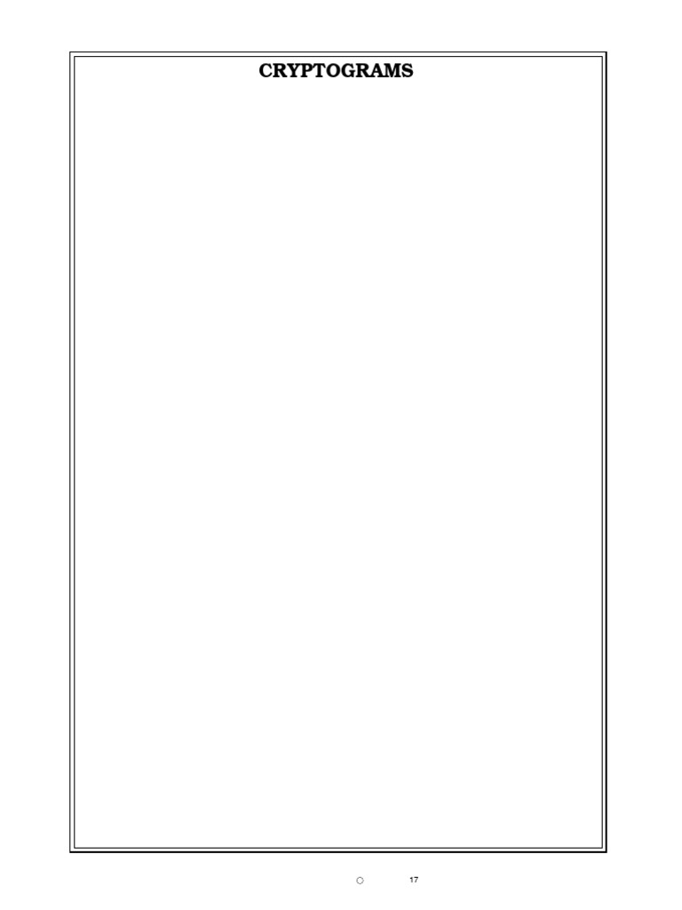 Cryptogram Sample | PDF