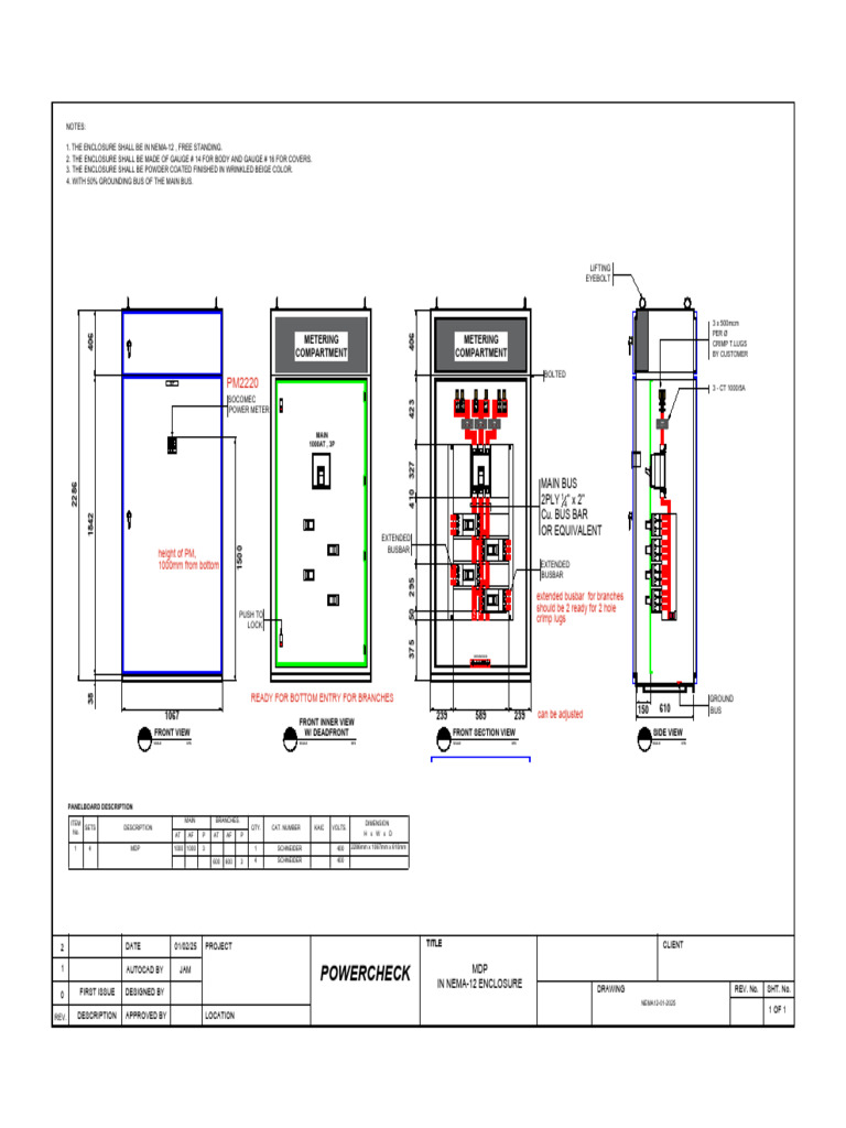 POWERCHECK - MAIN 1000at in Nema 12-Model | PDF