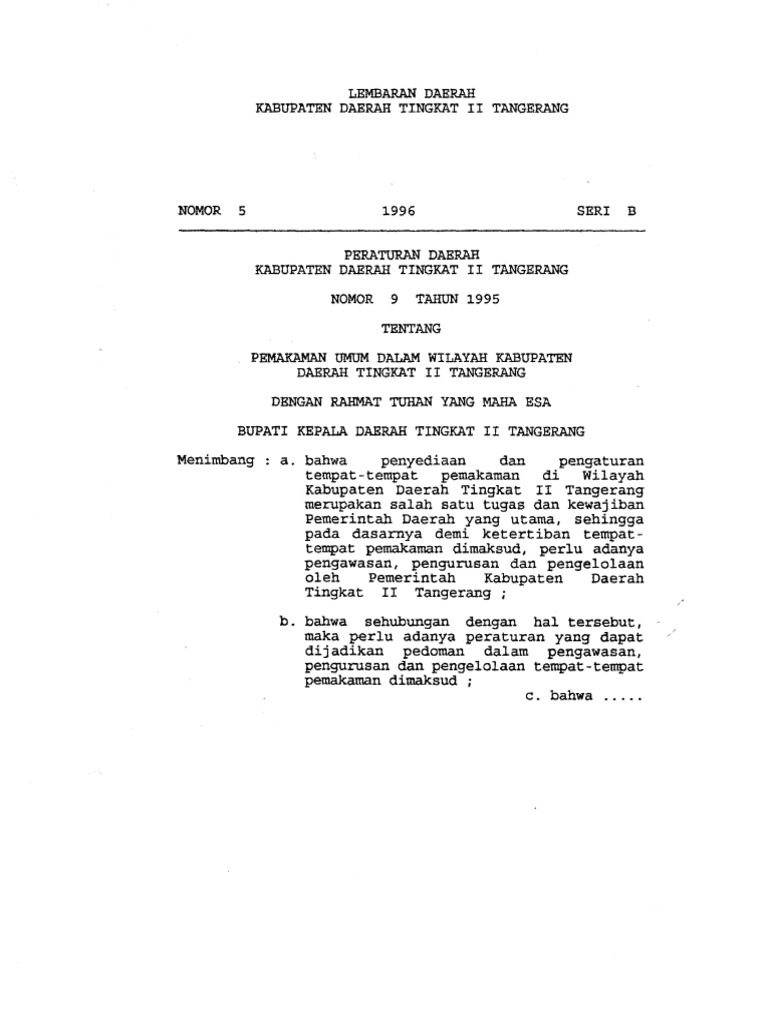 Perda 9 - 1995 | PDF