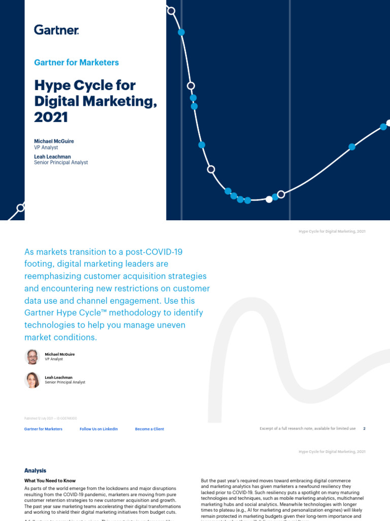 2021 Hype Cycle Marketing Research | PDF | Digital Marketing | Artificial Intelligence