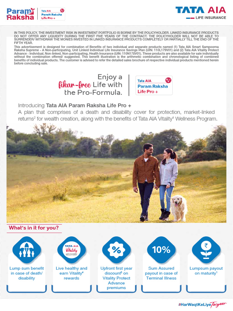 Tata AIA Param Raksha Life Pro Leaflet | PDF | Insurance | Life Insurance