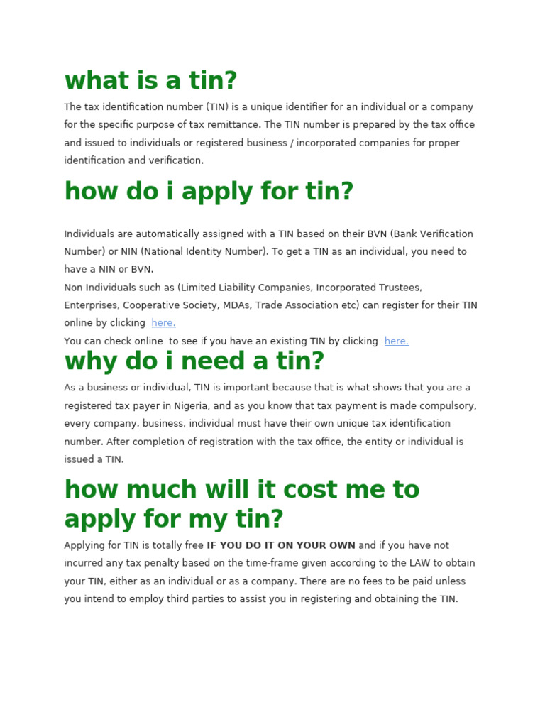 what is a tin | PDF