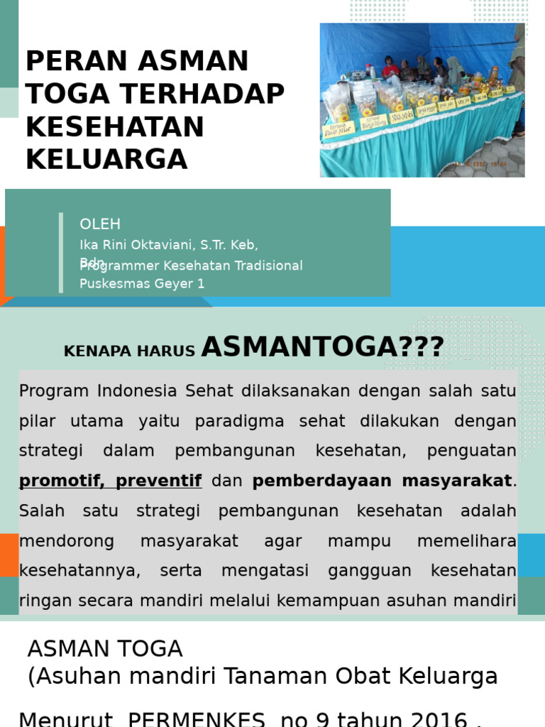 Peran Asman Toga Terhadap Kesehatan Keluarga | PDF