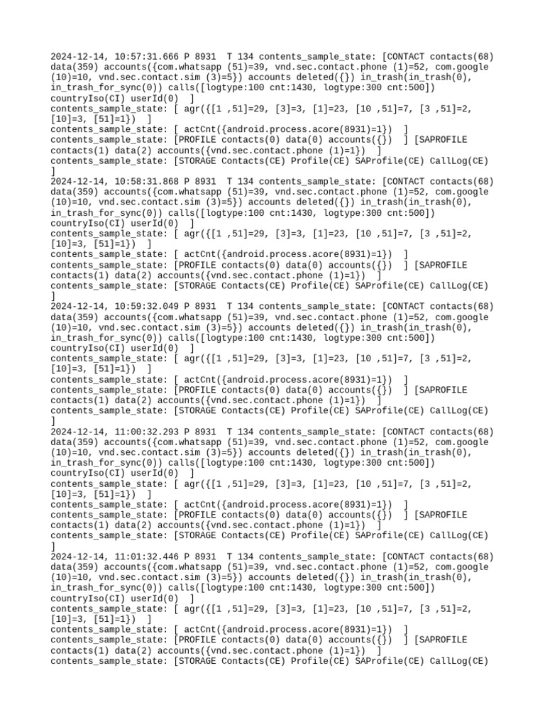 Contact and Call Log Data Analysis | PDF
