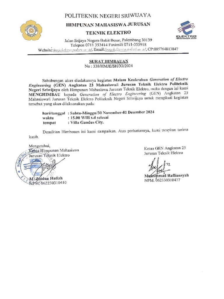 surat himbauan | PDF
