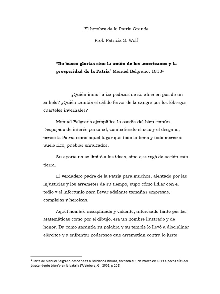 7-El Hombre de La Patria Grande. Patricia Wolf | PDF