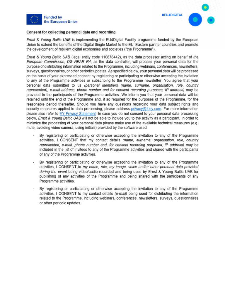 Data collection consent form | PDF | Computing