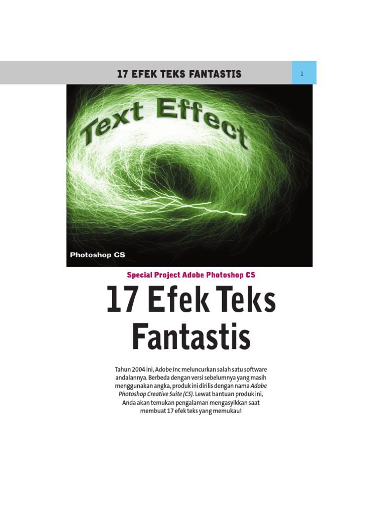 special project 17 efek teks fantastis | PDF