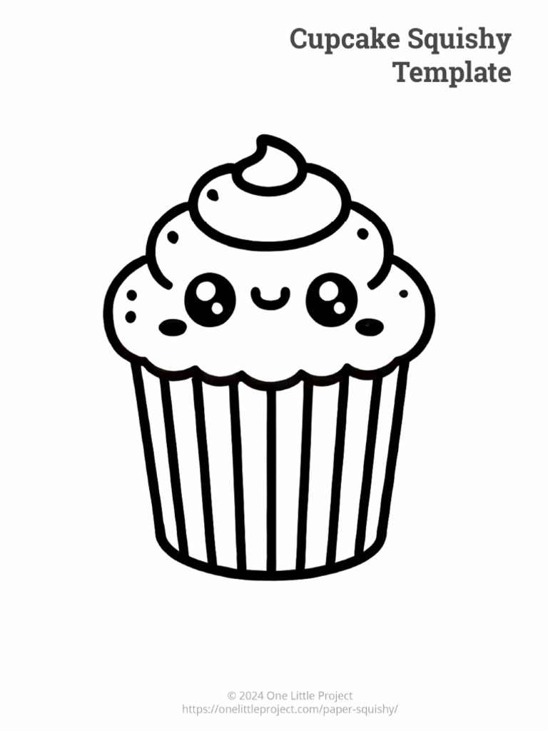 Cupcake Paper Squishy Template | PDF