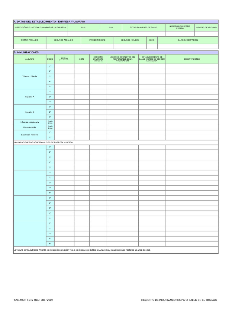 Ssa.p01.r04 Formato de Vacunacion | PDF | Vacunas | Vacunación